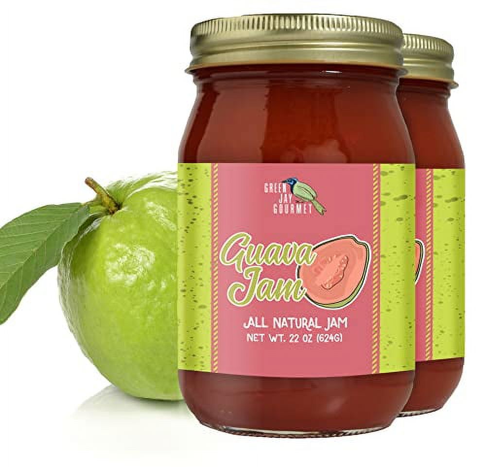Green Jay Gourmet Guava Jam - All-Natural Fruit Jam with Guava Fruit ...