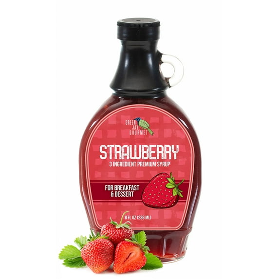 Green Jay Gourmet Strawberry GGA1 Syrup - 3 Ingredient Syrup with Fresh ...
