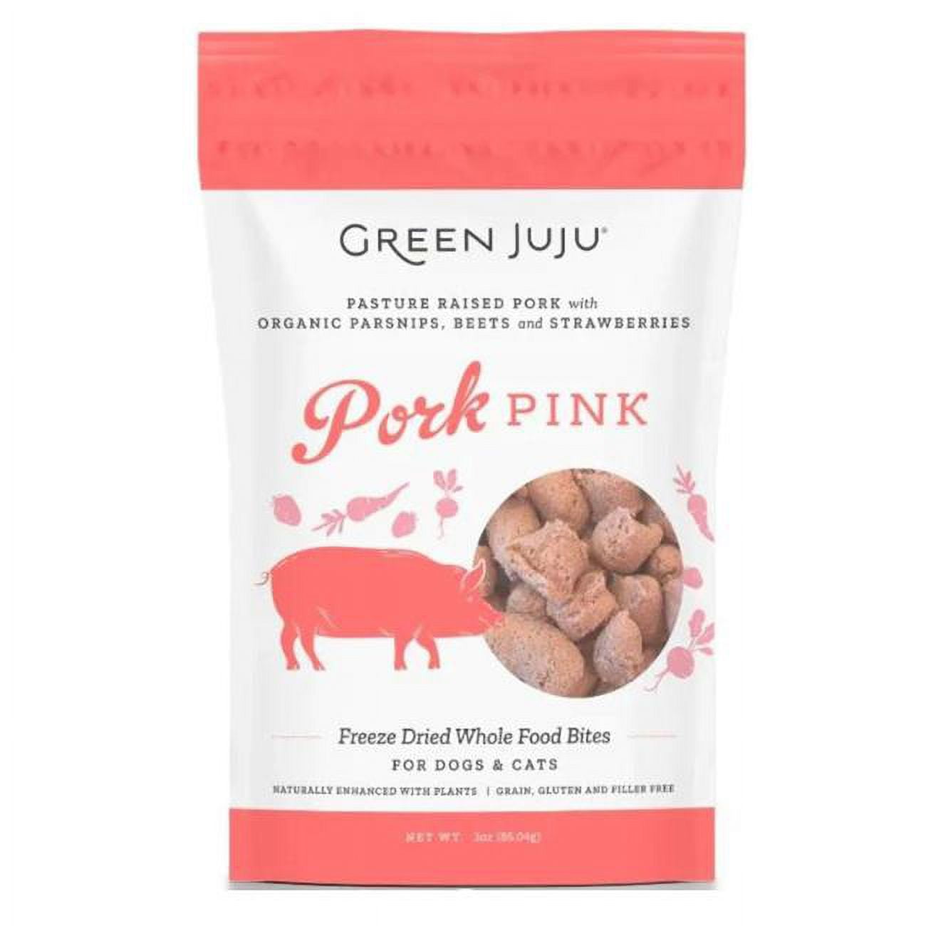 Green Juju 850021512194 3 oz Dog Freeze Dried Topper Pork Food, Pink ...