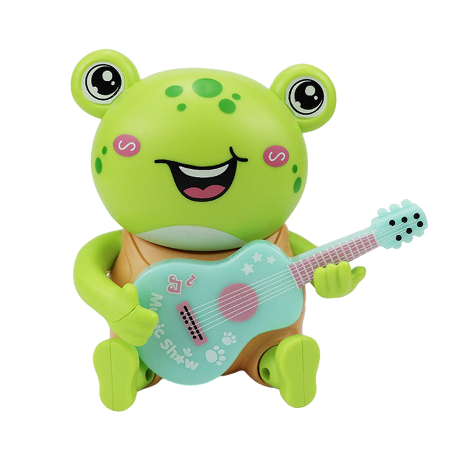 Green Kids Guitar Toy Model A With Light And Bobblehead Cute Pet Design ...