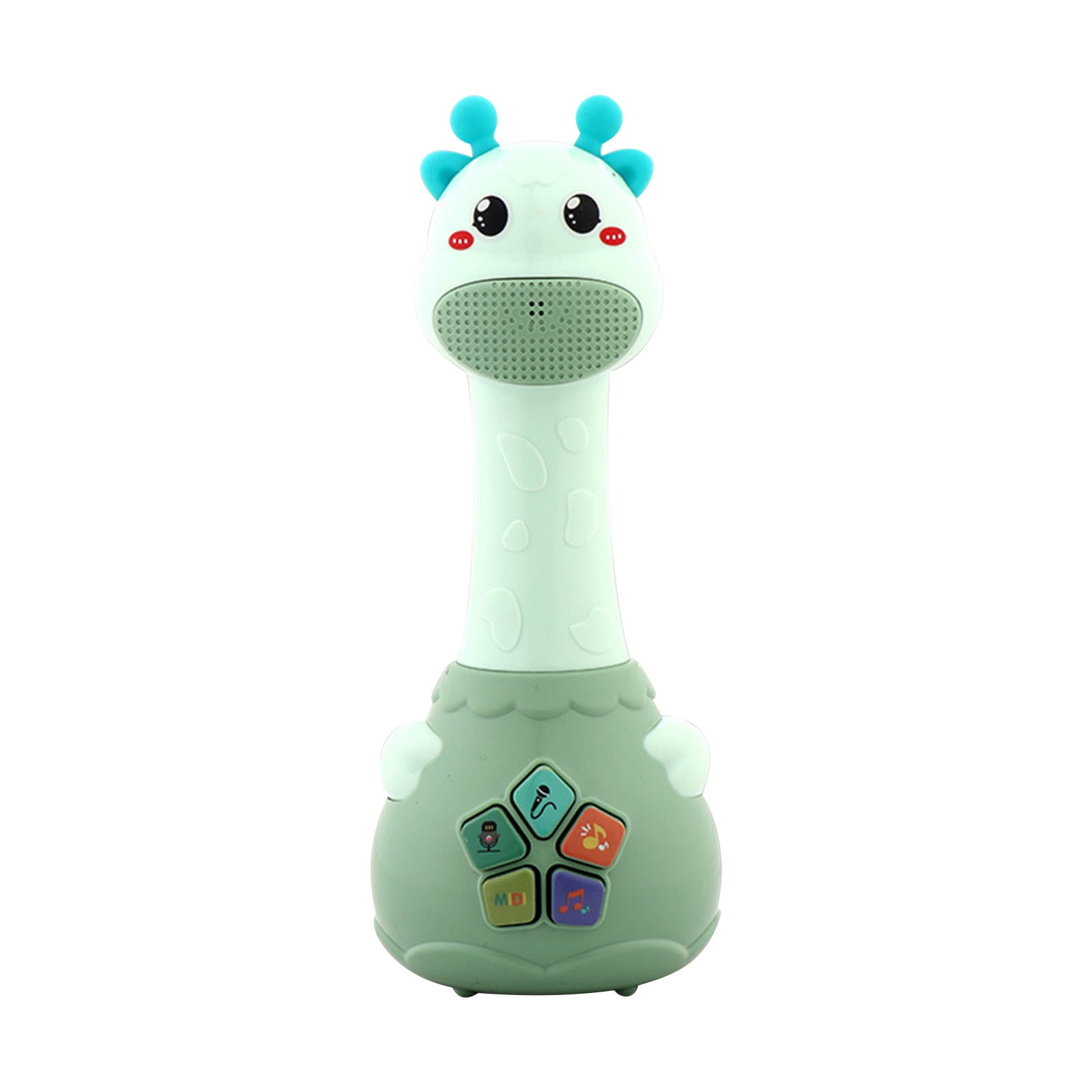 Green Kids Karaoke Microphone Toy With Recording And Amplifying ...
