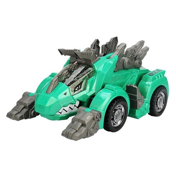 Green Kids Transforming Car Toy With Automatic Lights, Spray Mechanical ...