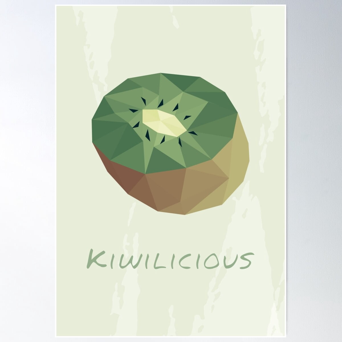 Green Kiwi Fruit Kiwilicious Poster Wall Art, Modern Wall Decor For ...