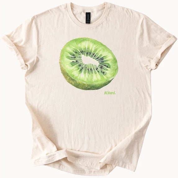 Green Kiwi Fruit T Shirt Fresh Foodie Graphic Tee - Walmart.com