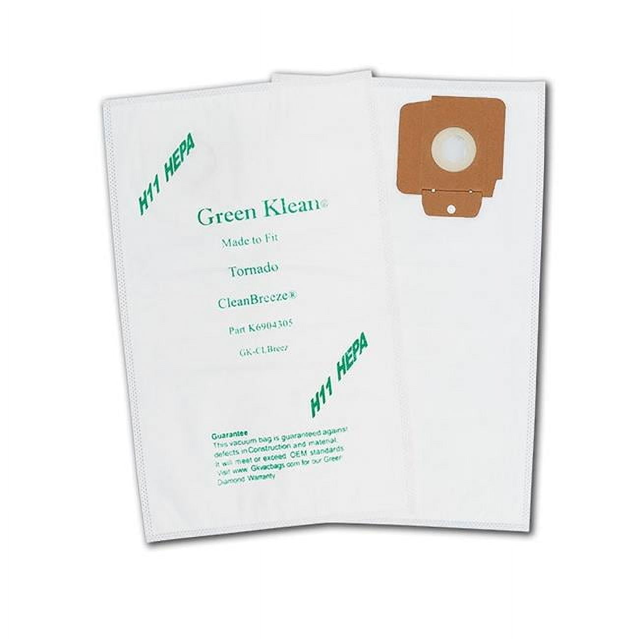 Green Kleen B254067 Tornado CV30 & CV38 - H11 HEPA Vacuum Bag - Walmart.com