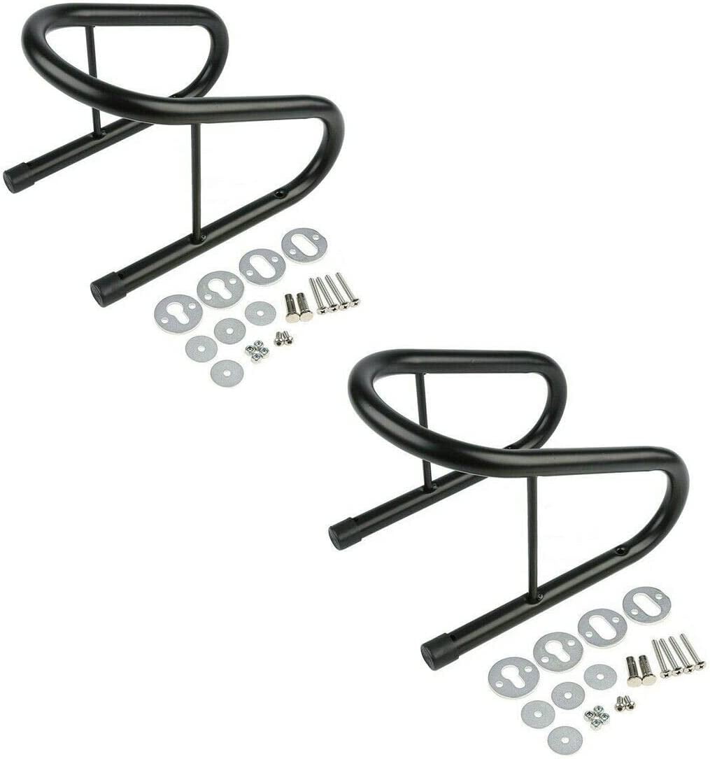 Green-L Motorcycle 2pcs Black 6.5" Wheel Chock Kit Scooter Bike Stand ...