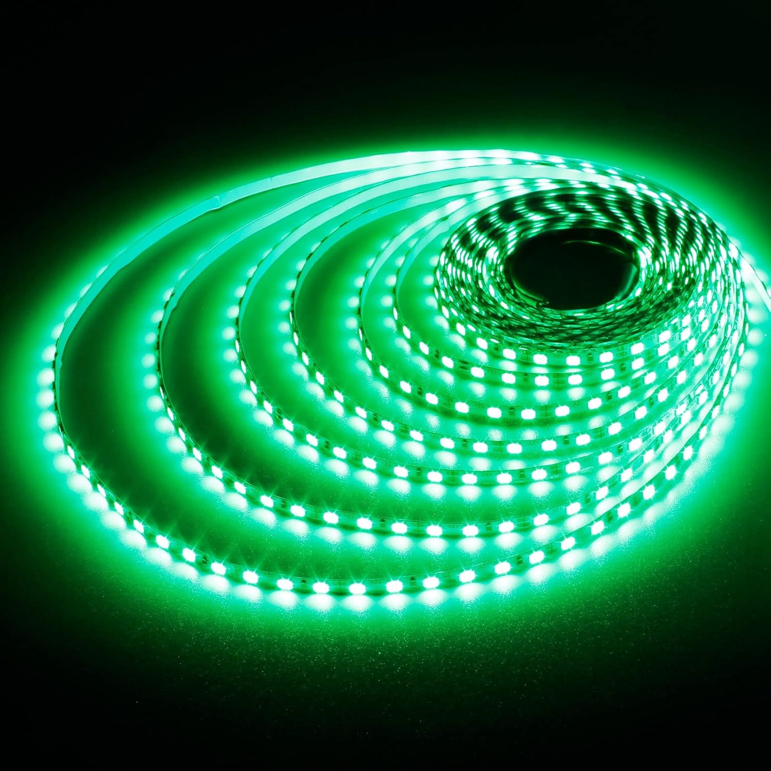 Green LED Strip Light 4mm Narrow Width, DC 12V 16.4ft/5M 600 LEDs SMD ...