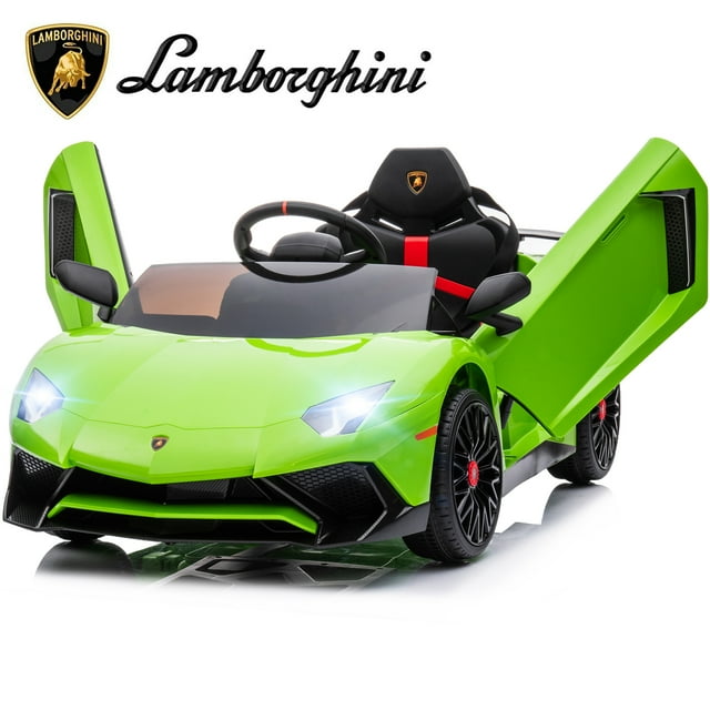 Green Lamborghini Car for Kids Ride on, 12V Powered Ride on Toys ...