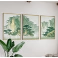 Green Landscape Japanese Nature Art Wall Decor Version Two Set 3 ...