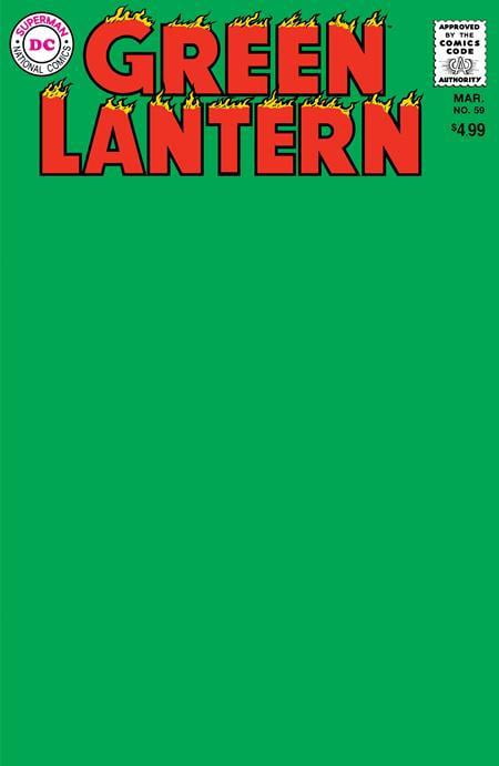 Green Lantern #59 Facsimile Edition Cvr C Blank Var DC Comics Comic ...