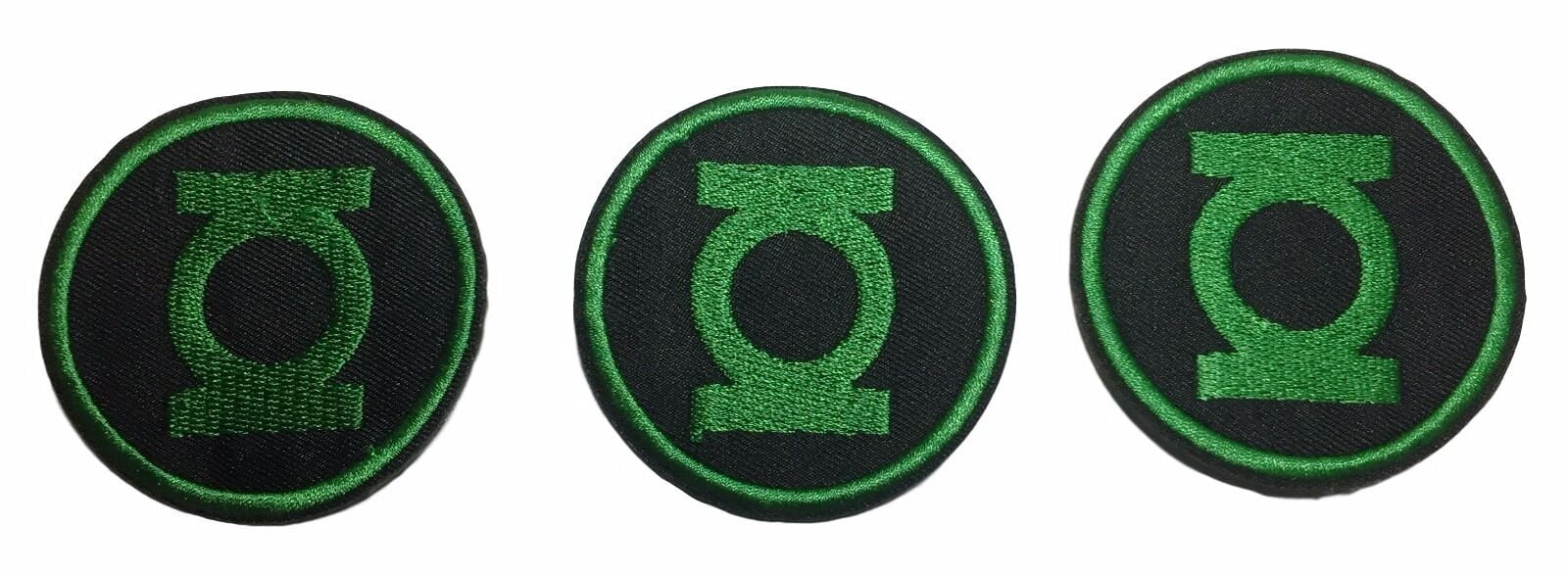 Green Lantern Logo Shield Embroidered Iron On Patch Set of 3 Patches ...