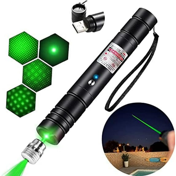 Green Laser Pointer Long-Range Laser Pointer High Power-Rechargeable ...