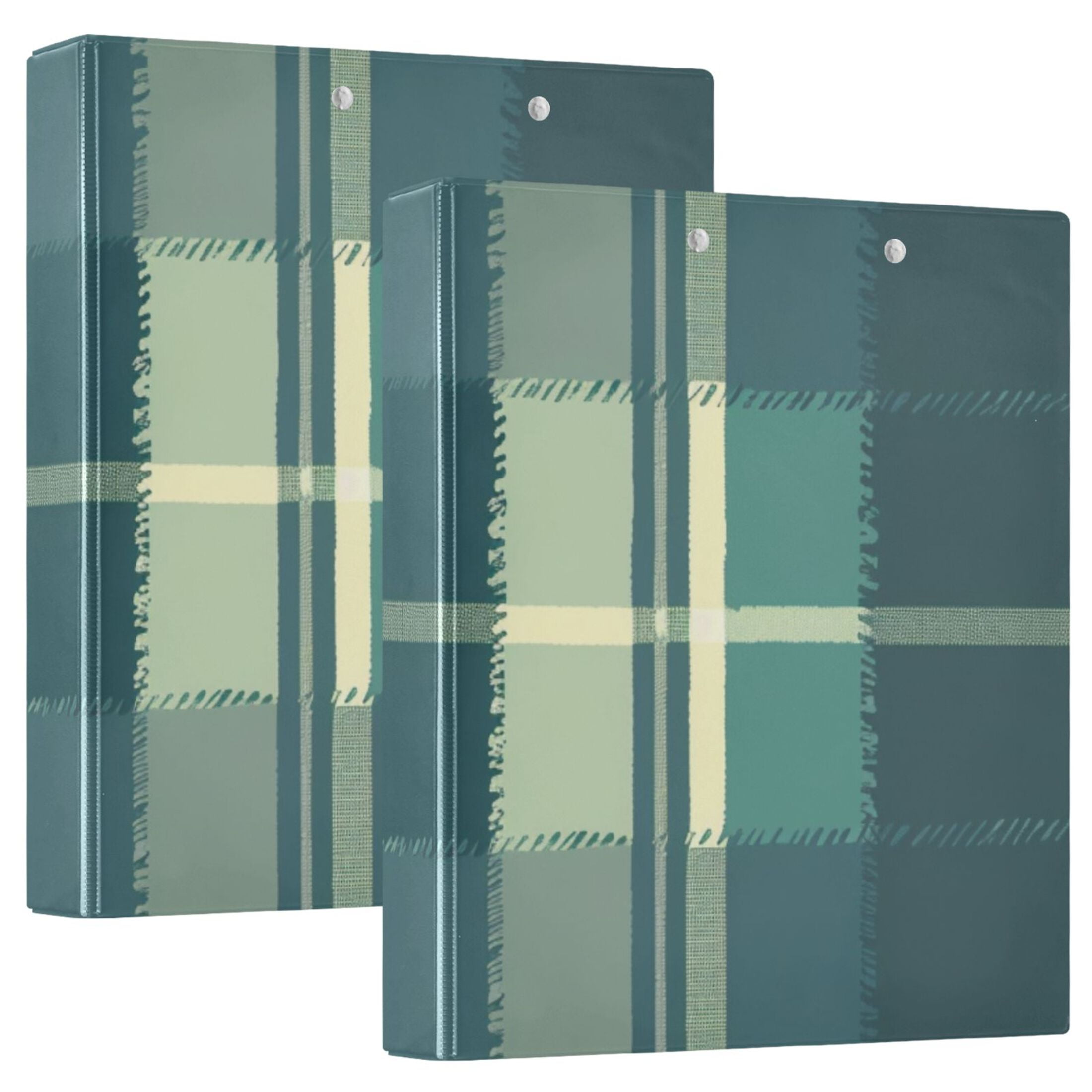 Green Lattice 3 Ring Binders 1.5 inch Hardcover File Folders with ...