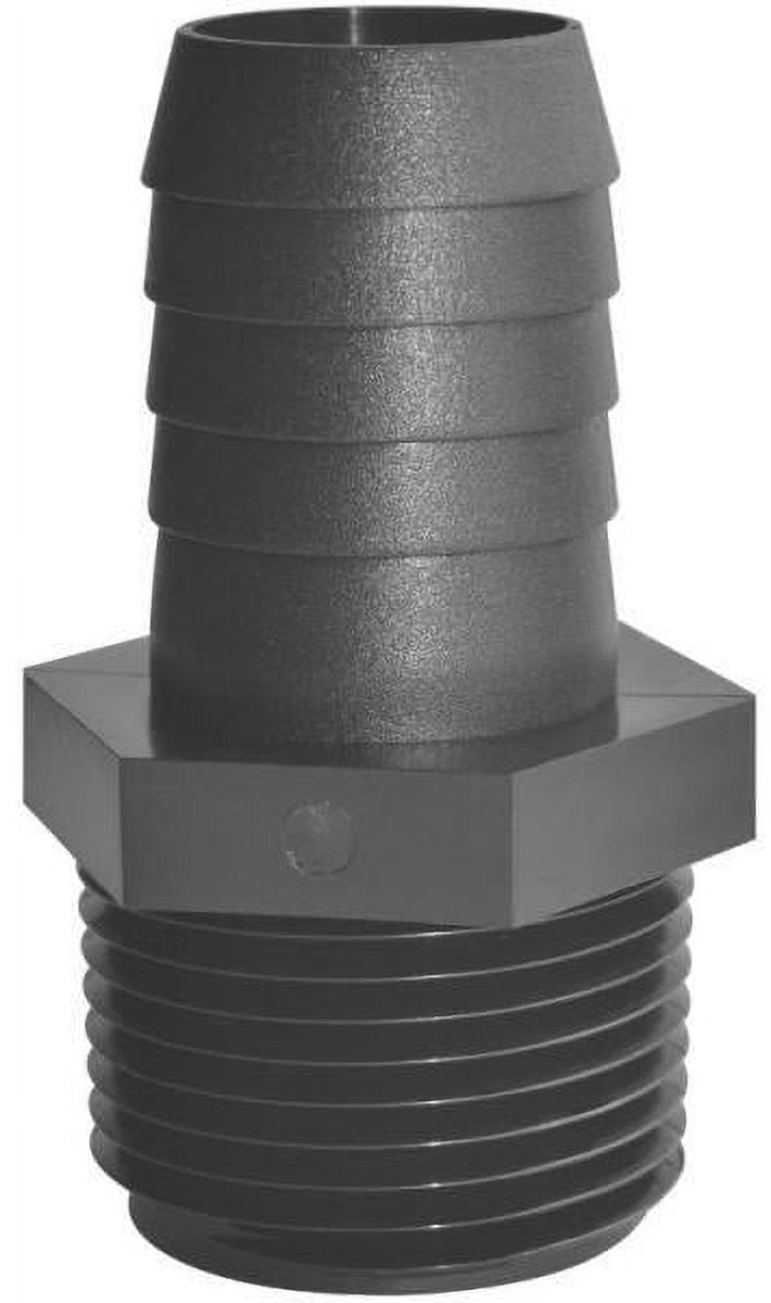 Green Leaf A 1214 P Threaded Poly Adapter, 1/2" mpt x 1/4" barb, Pack ...