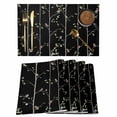 Green Leaf Cotton Linen Placemats Set of 12, Vintage Spring Green Leaf ...