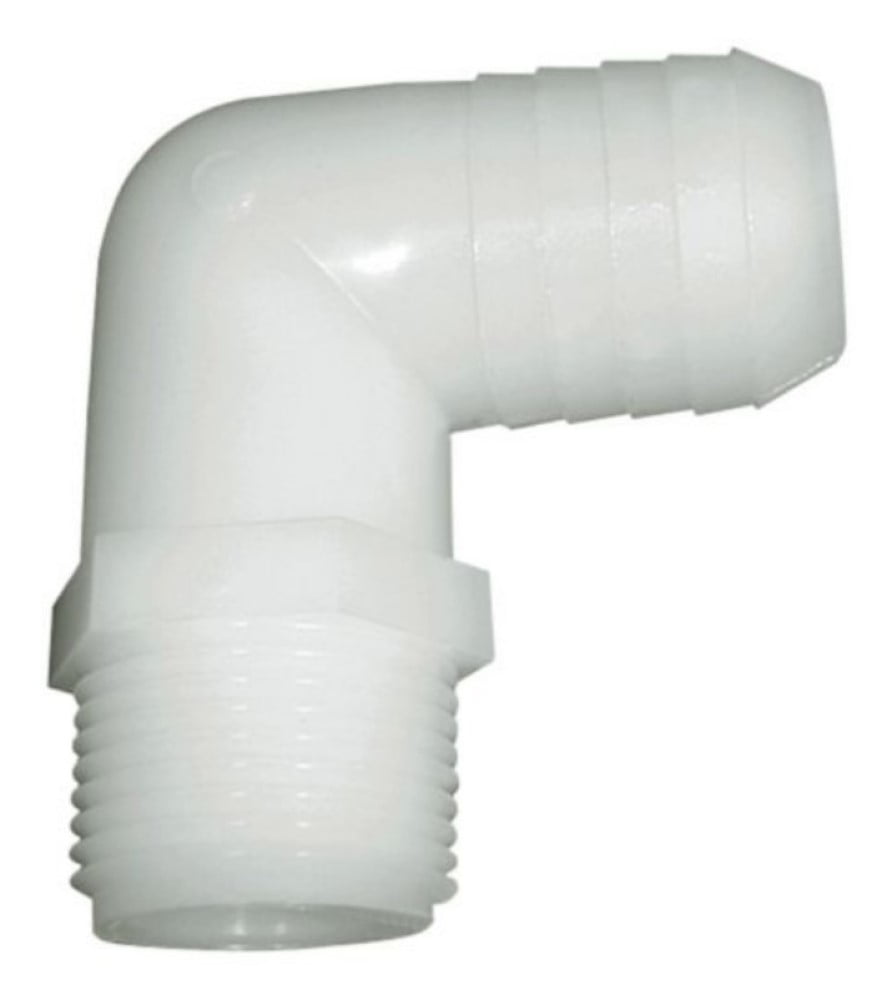 Green Leaf EL 3412 3/4" MPT x 1/2" Nylon Barb Hose Fitting with 90 ...