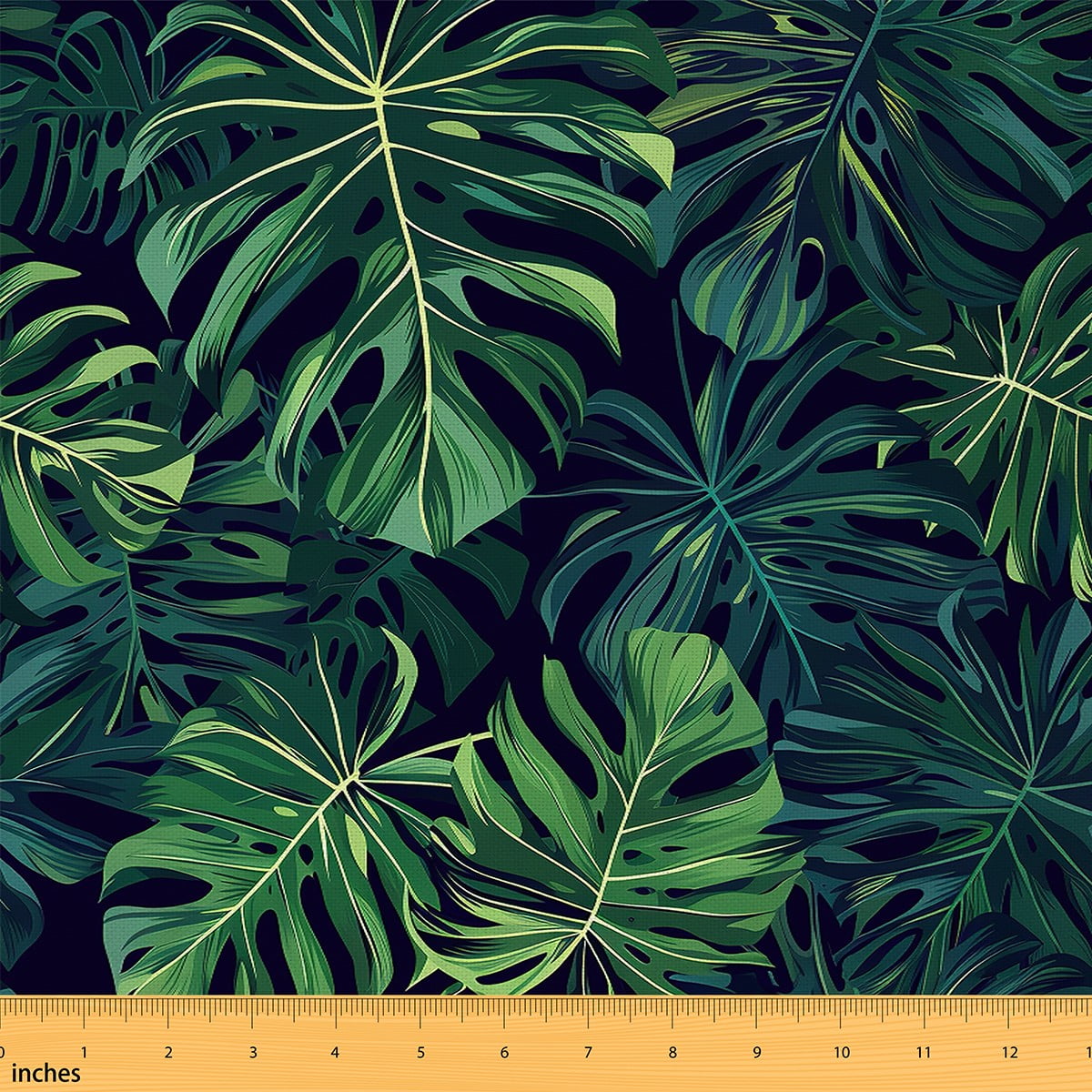 Green Leaf Fabric By The Yard Leaf Printed Upholstery Fabric For Chairs ...