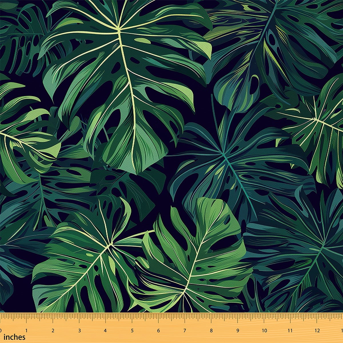 Green Leaf Fabric By The Yard Leaf Printed Upholstery Fabric For Chairs ...
