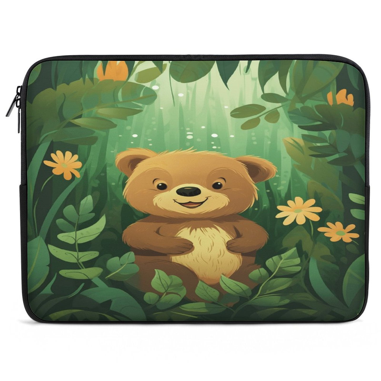 Green Leaf Jungle Animals Laptop Case Bag Sleeve Portable Crossbody Briefcase , 10inch-12inch ...