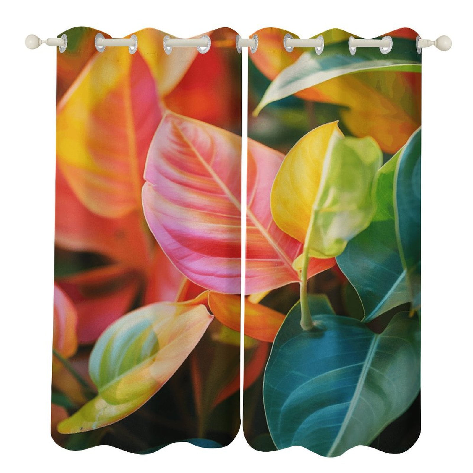 Green Leaf Jungle Animals Luxury Window Curtains Blinds for Living Room ...