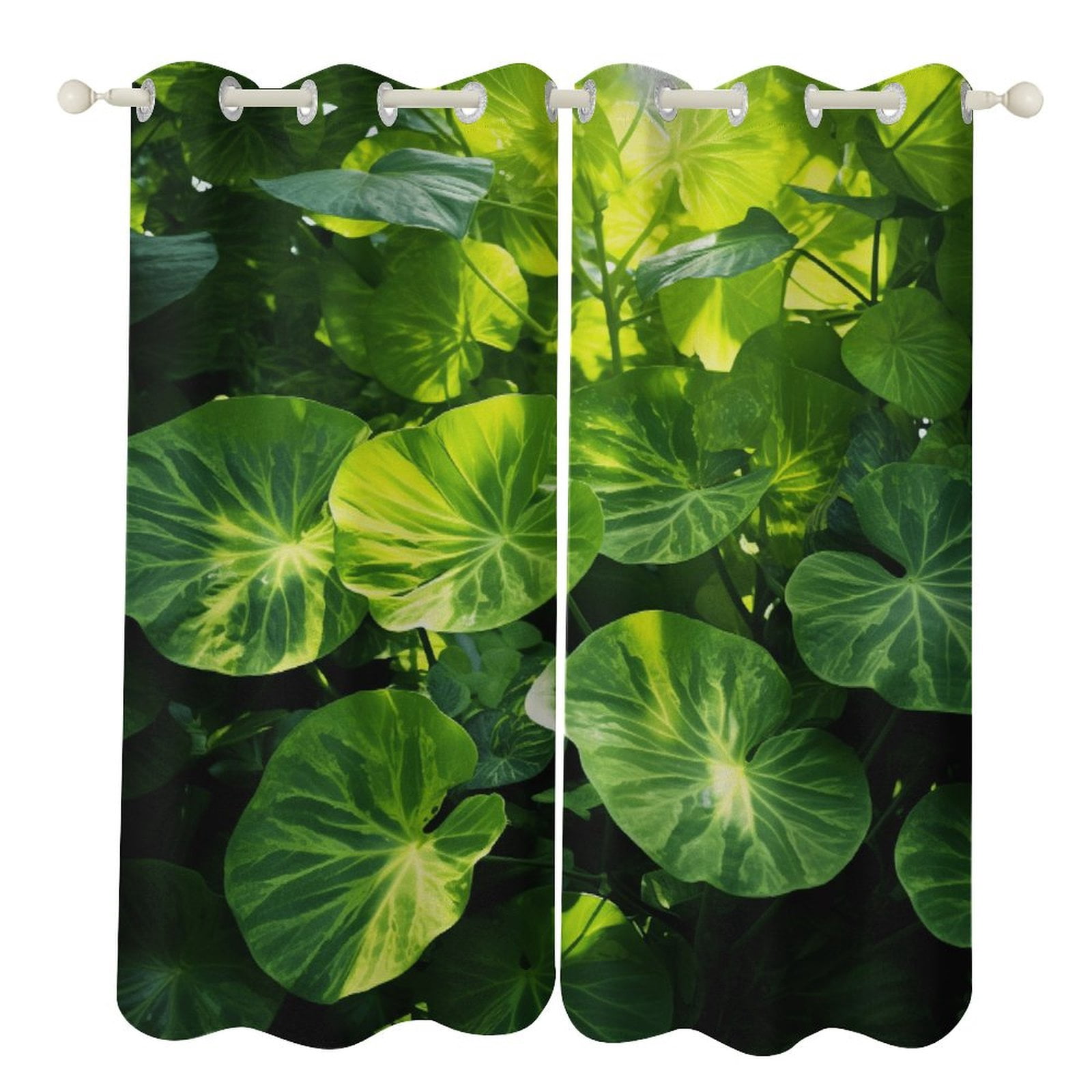 Green Leaf Jungle Animals Luxury Window Curtains Blinds for Living Room ...