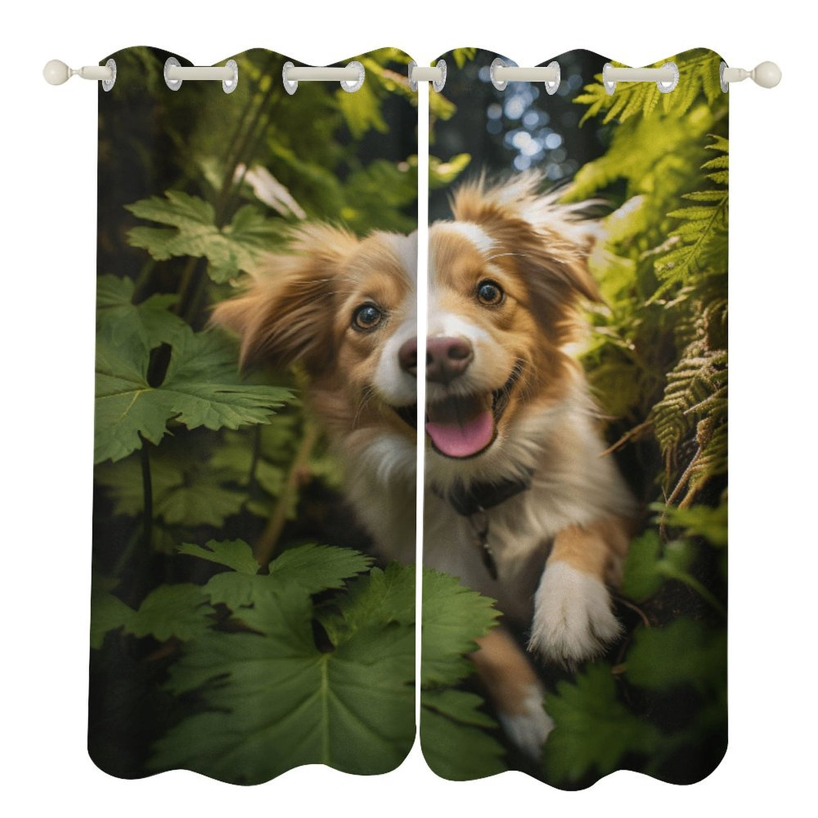 Green Leaf Jungle Animals Luxury Window Curtains Blinds for Living Room ...