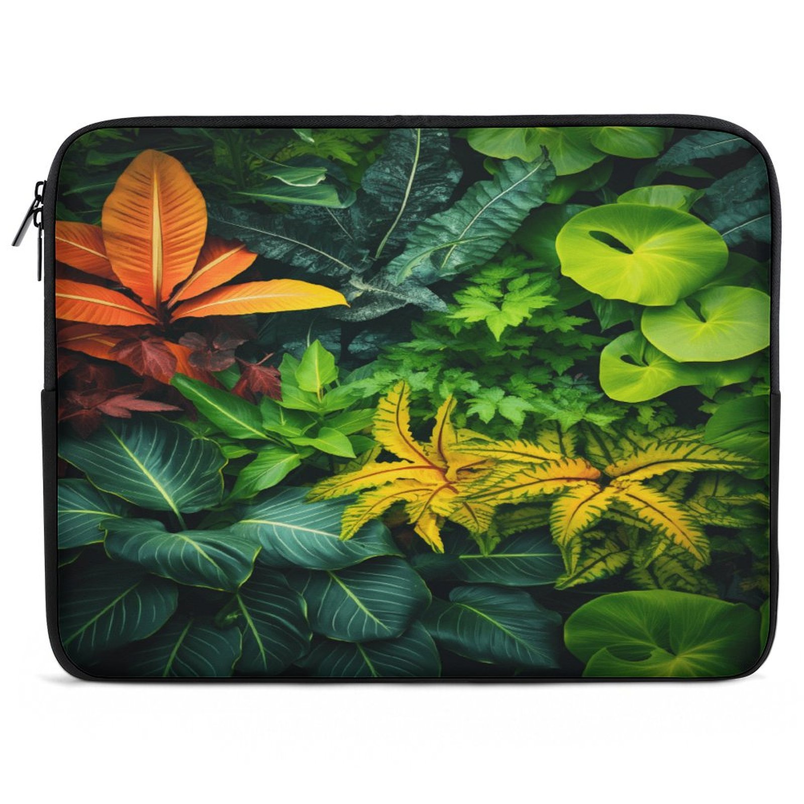 Green Leaf Jungle Animals Print Laptop Case Bag Sleeve Portable ...