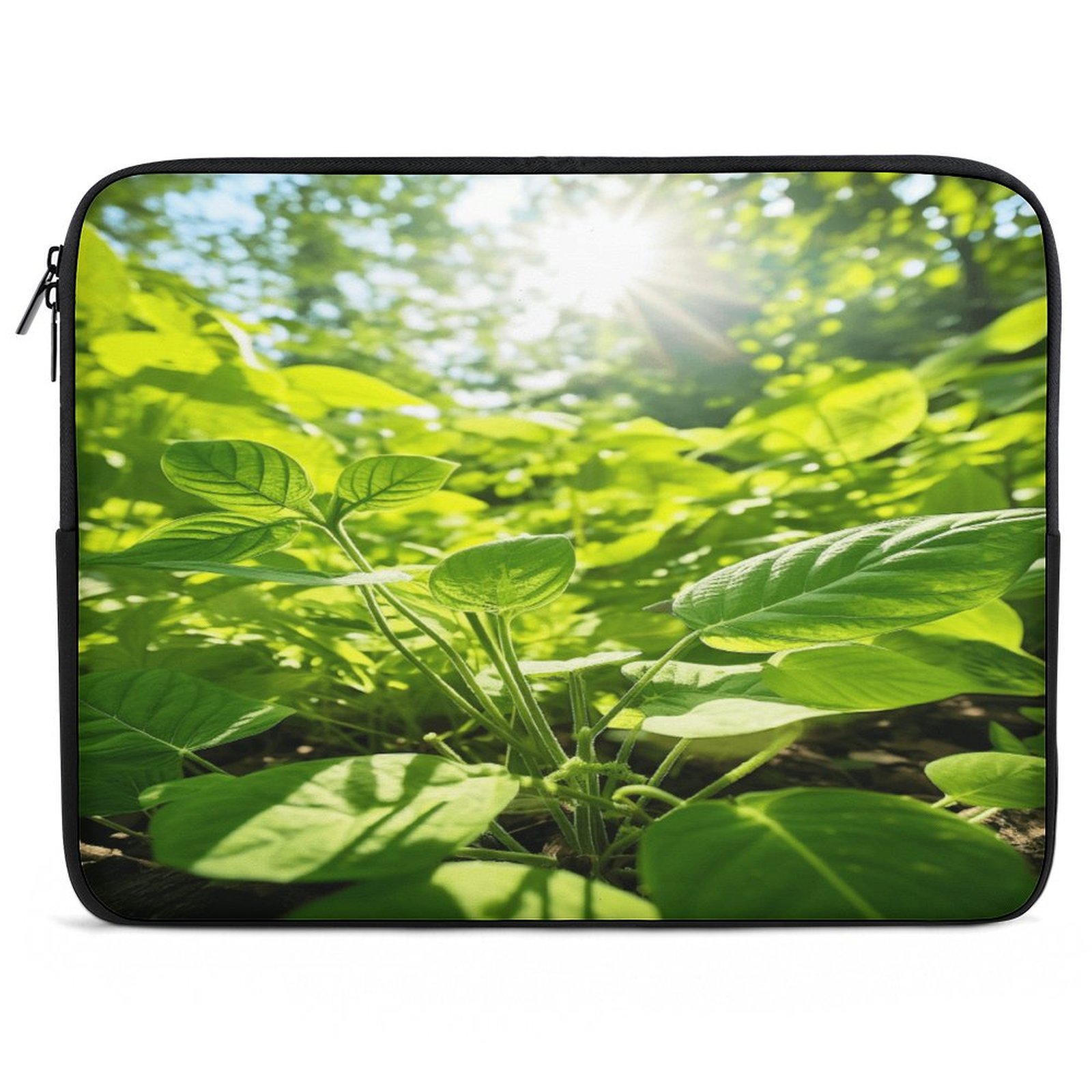 Green Leaf Jungle Animals Print Laptop Case Bag Sleeve Portable ...
