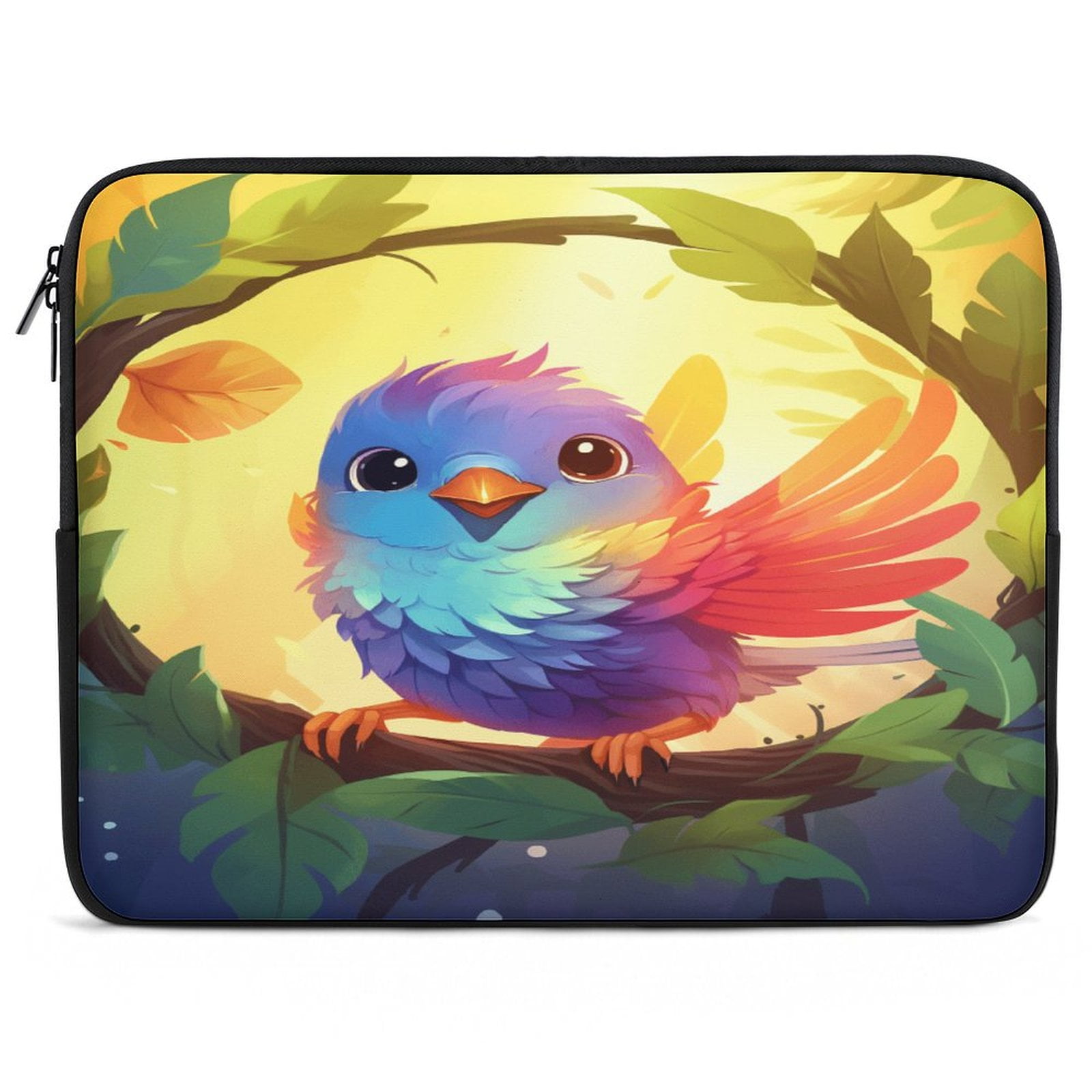 Green Leaf Jungle Animals Print Laptop Case Bag Sleeve Portable ...