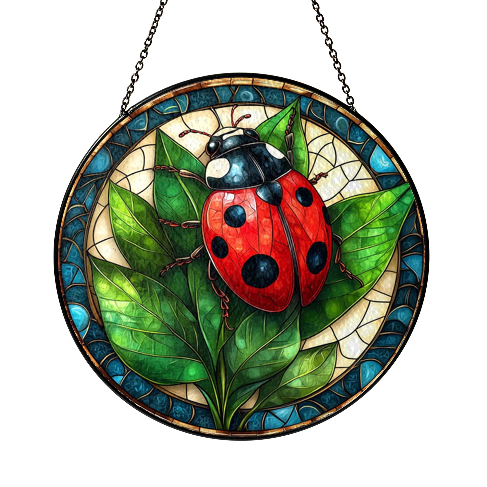 Green Leaf Ladybug Suncatcher – Window Decor - Walmart.com