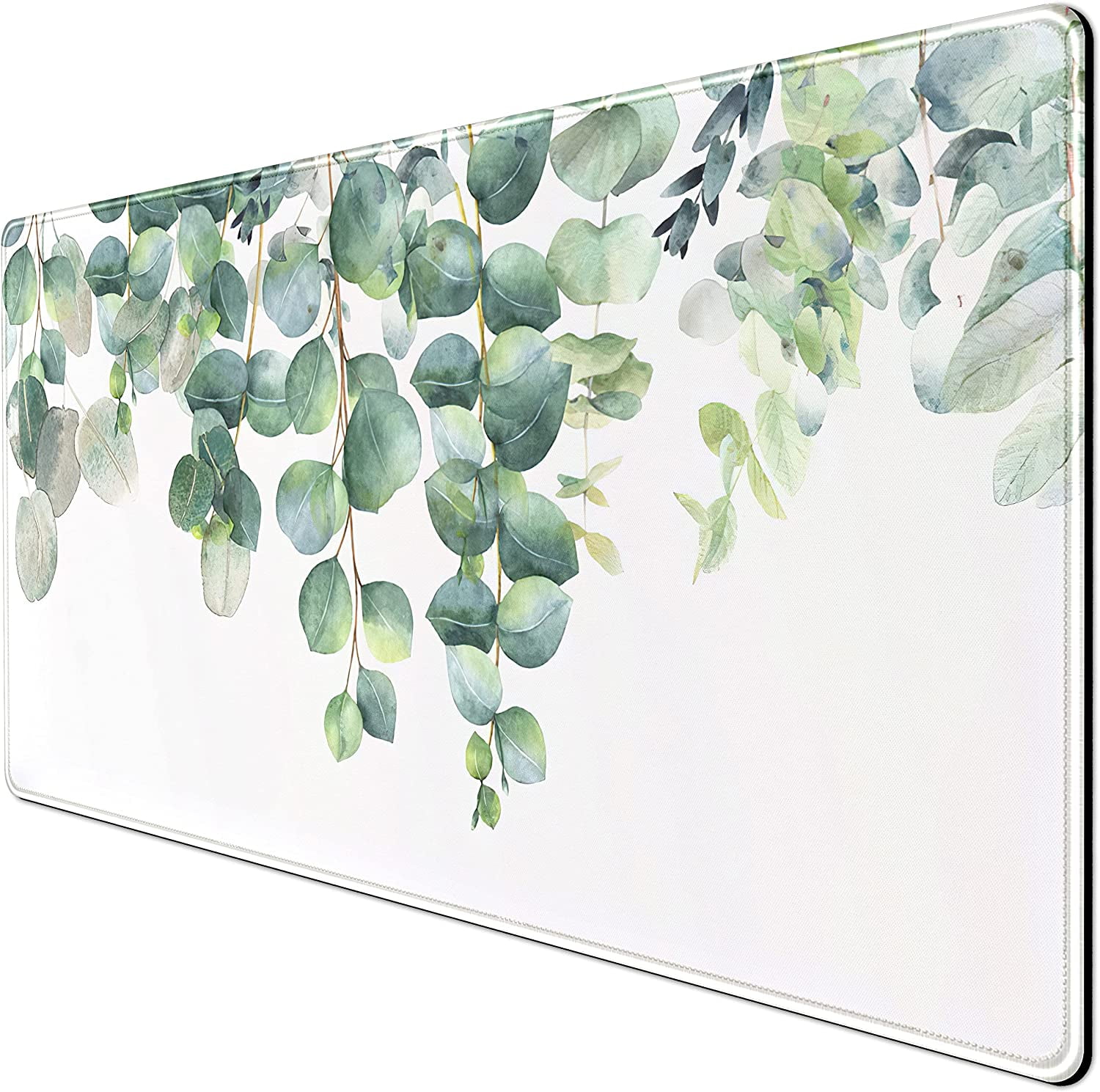 Green Leaf Mouse Pad Large Extended Gaming Mousepad, Desk Mat with ...