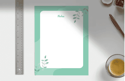 Green Leaf Notepad 4.25 x 5.5 - Walmart.com