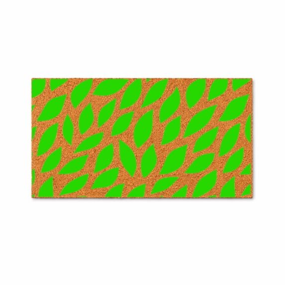 Green Leaf Pattern Doormat, Houseplant Leaf Welcome Mat, Plant Mom Gift ...