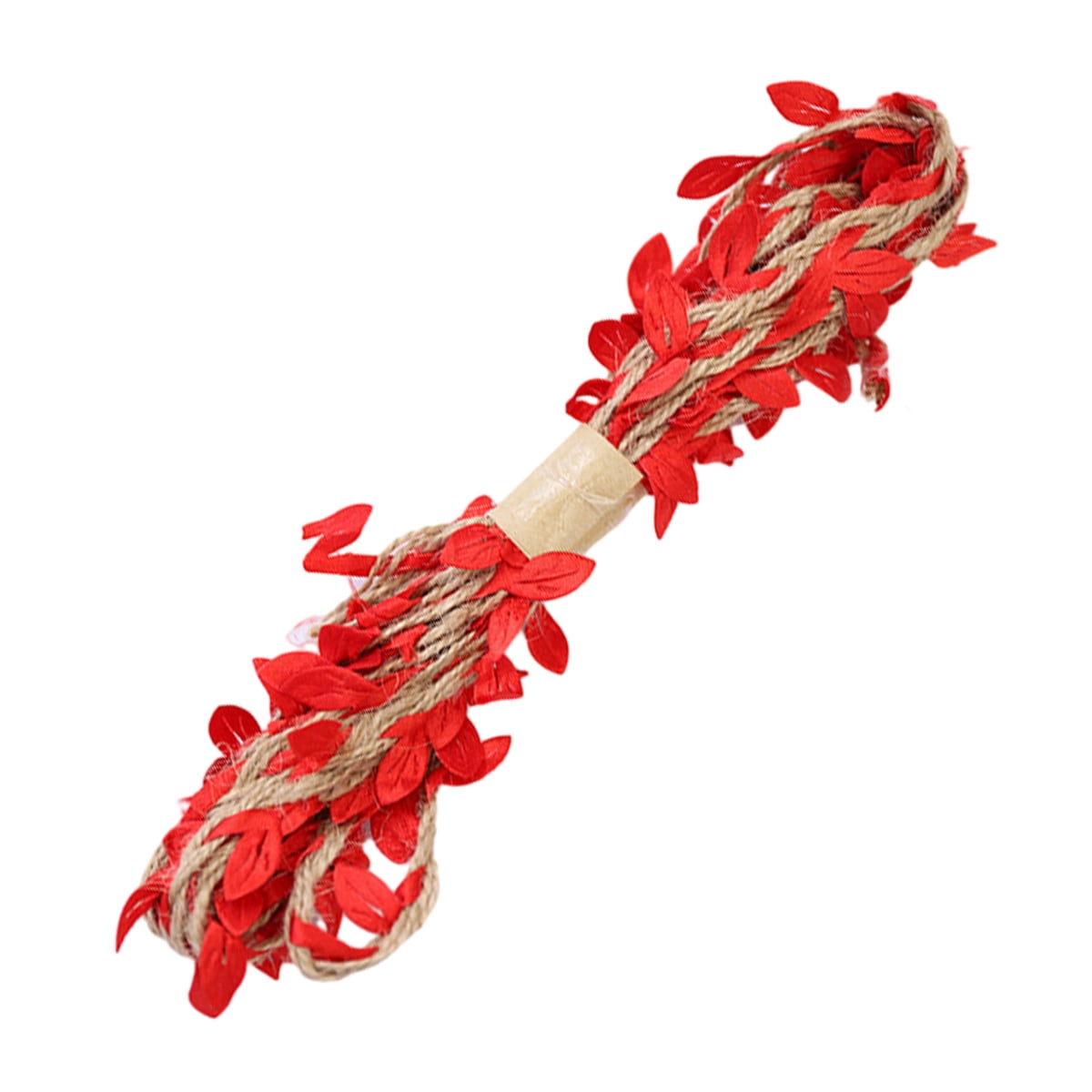 Green Leaf Ribbon Jute Burlap Twine Vine with Artificial Leaves for ...