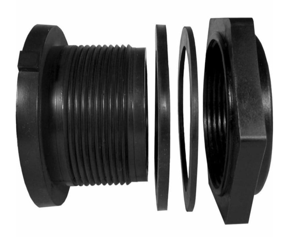 Green Leaf TF 12 P-E 1/2 in. Polypropylene Bulkhead Fitting - Walmart.com