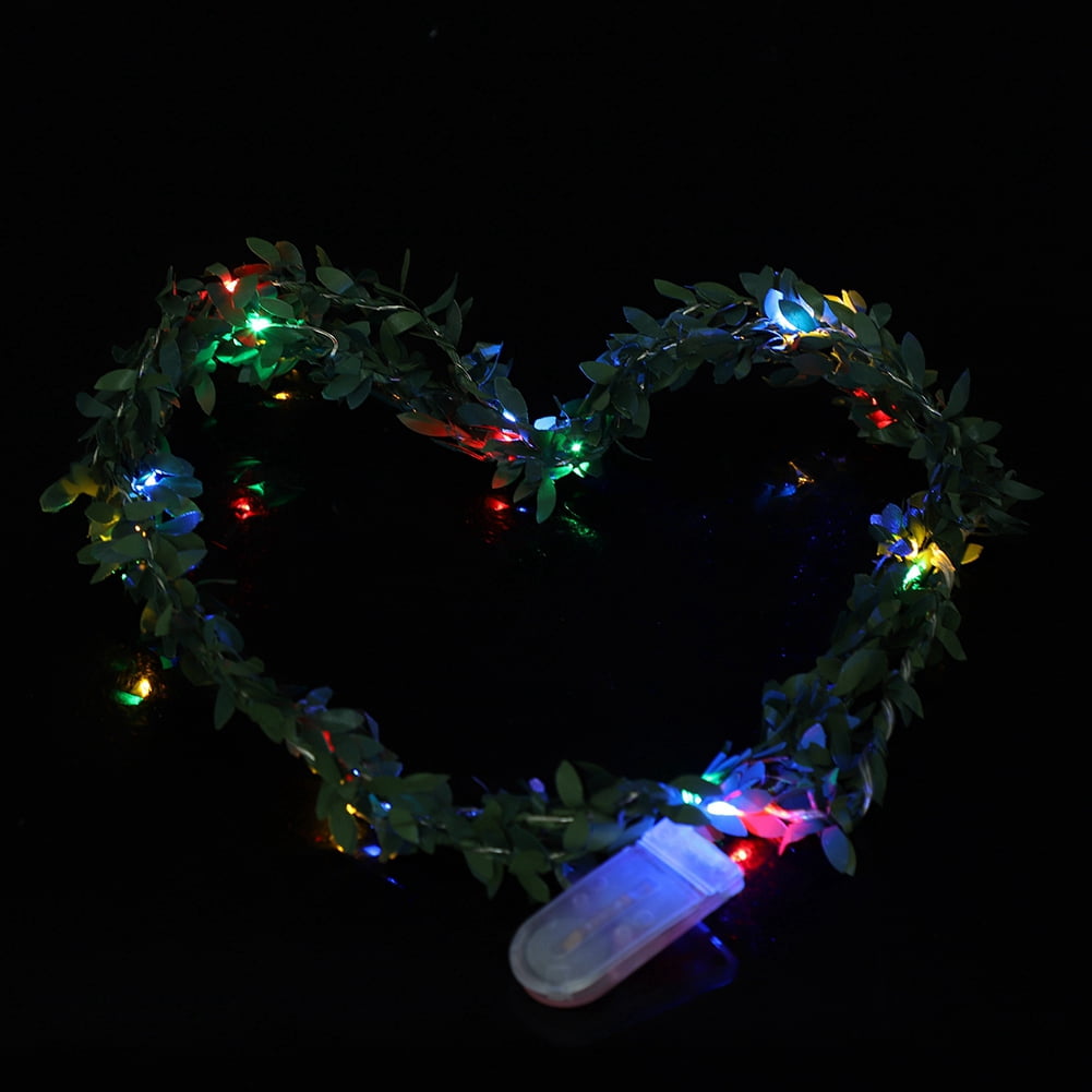 Green Leaf Vine 20LED String Light Copper Wire Lamp Garden Party Decor ...