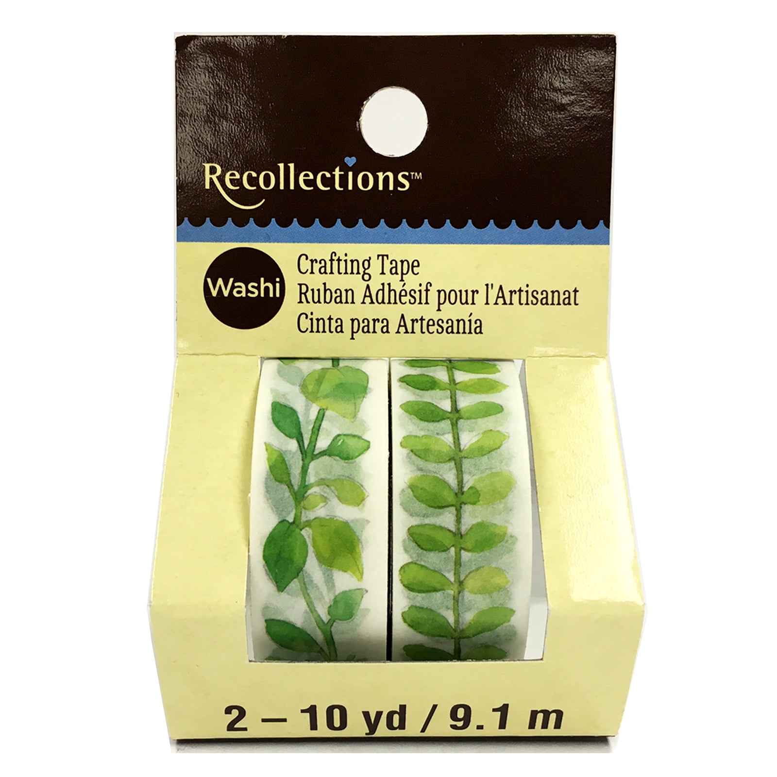 Green Leaf & Vine Print Crafting Washi Tape Set by Recollections ...