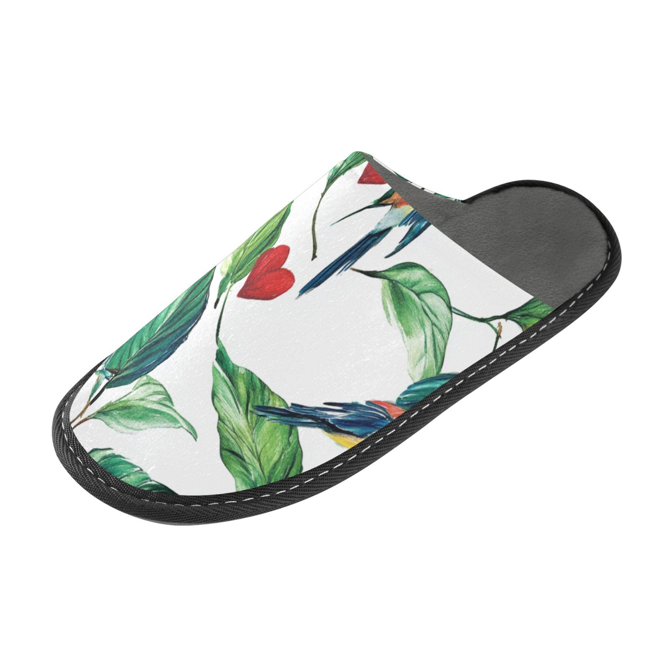 Green Leaf and Love Slippers for Women Men House Shoes for Indoor ...