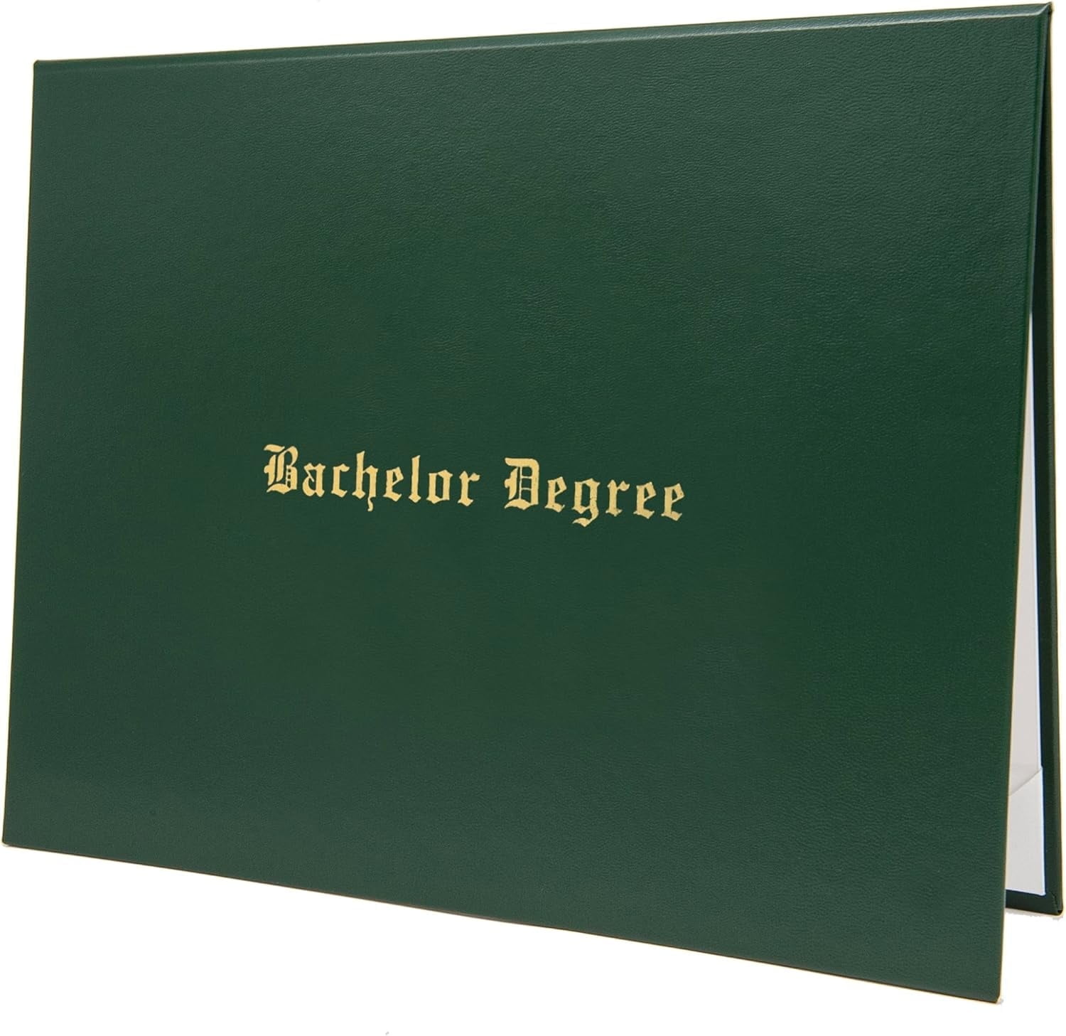 Green Leather Degree Cover 8x6 Small with Metallic Foil Old English ...