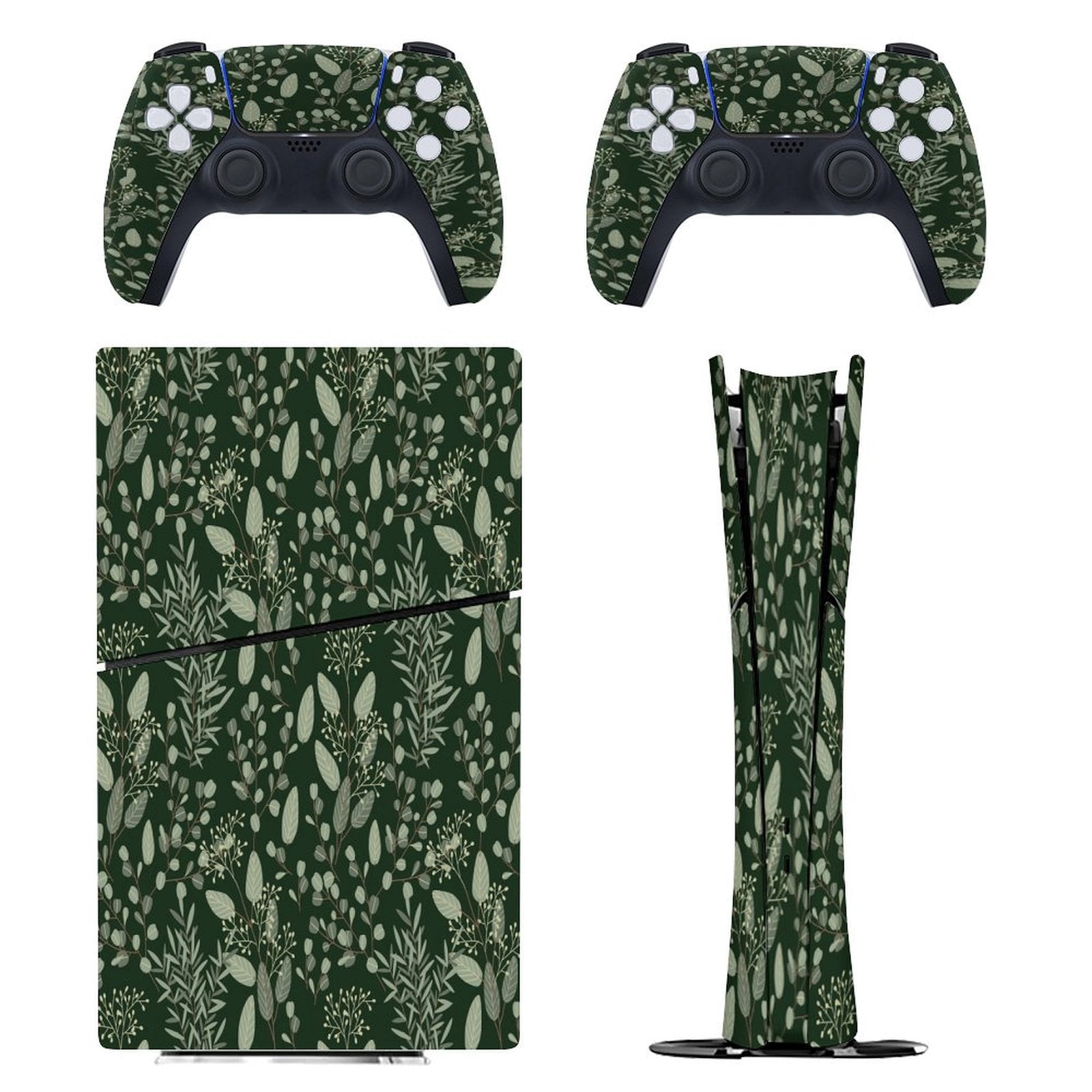 Green Leaves, Branches, Night PS5/PS5 Slim Digital Disc Skin Sticker ...