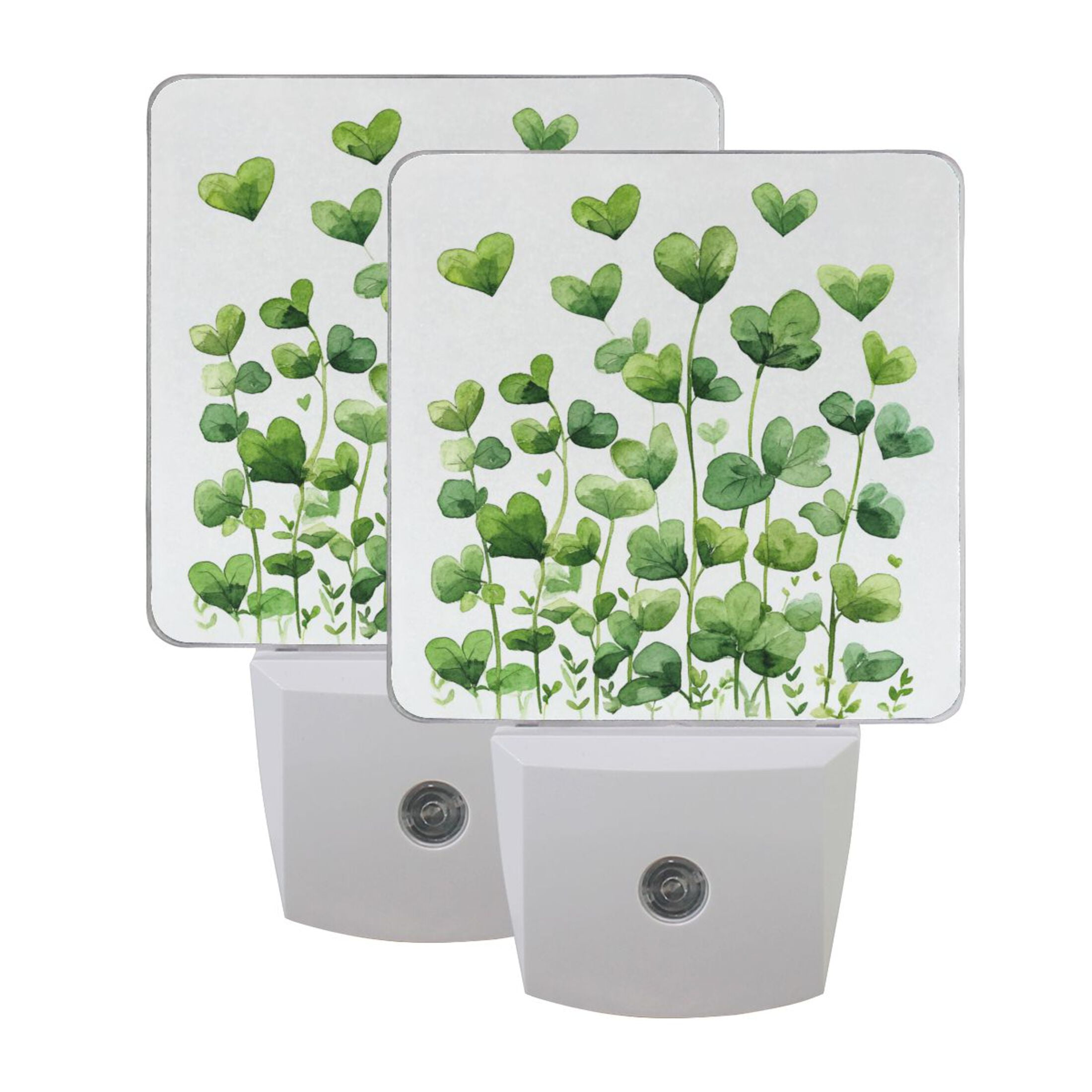 Green Leaves Growing Love LED Night Light with Smart Sensor Plug Into ...