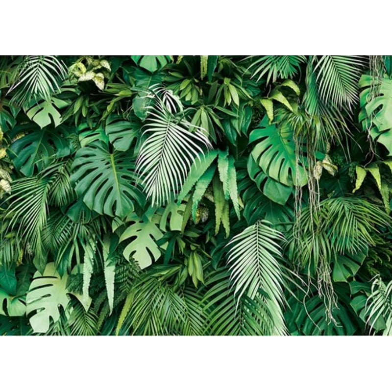 Green Leaves Happy Birthday Party Backdrop Baby Shower Background For ...