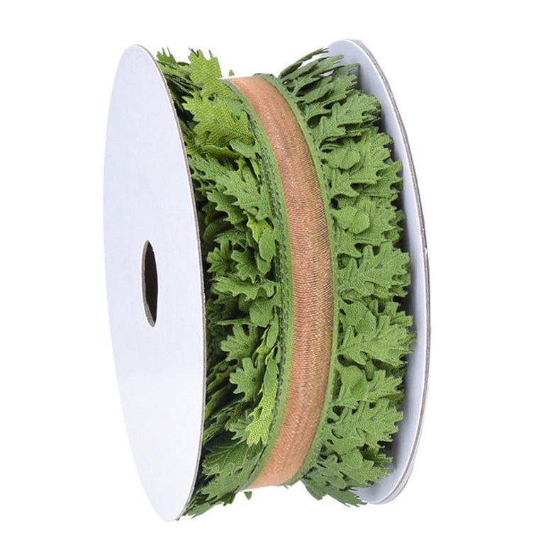 Green Leaves Leaf Trim Ribbon,Bexikou 22Yards Green Leaf Ribbon,Leaves ...