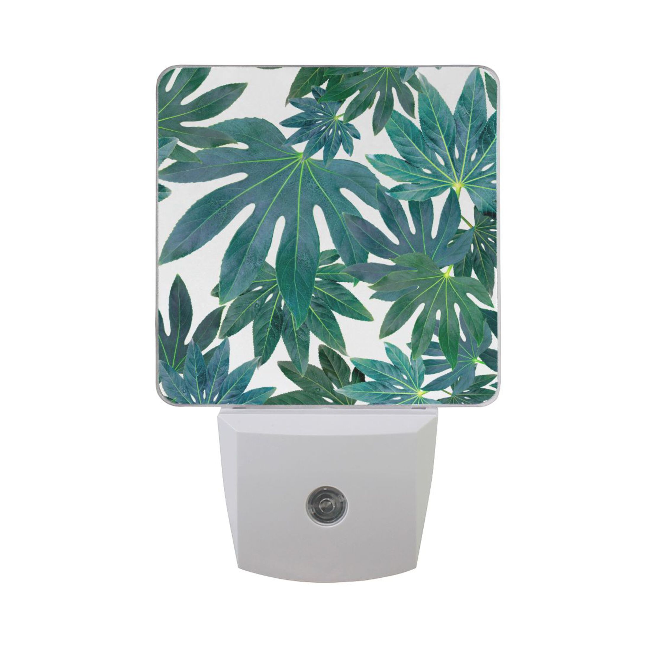 Green Leaves Night Light LED Dusk to Dawn Auto Sensor Night Lamp Plug ...