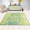 Green Leaves Pattern Design 80''x58'' Extra Large Plush Memory Foam Rug ...