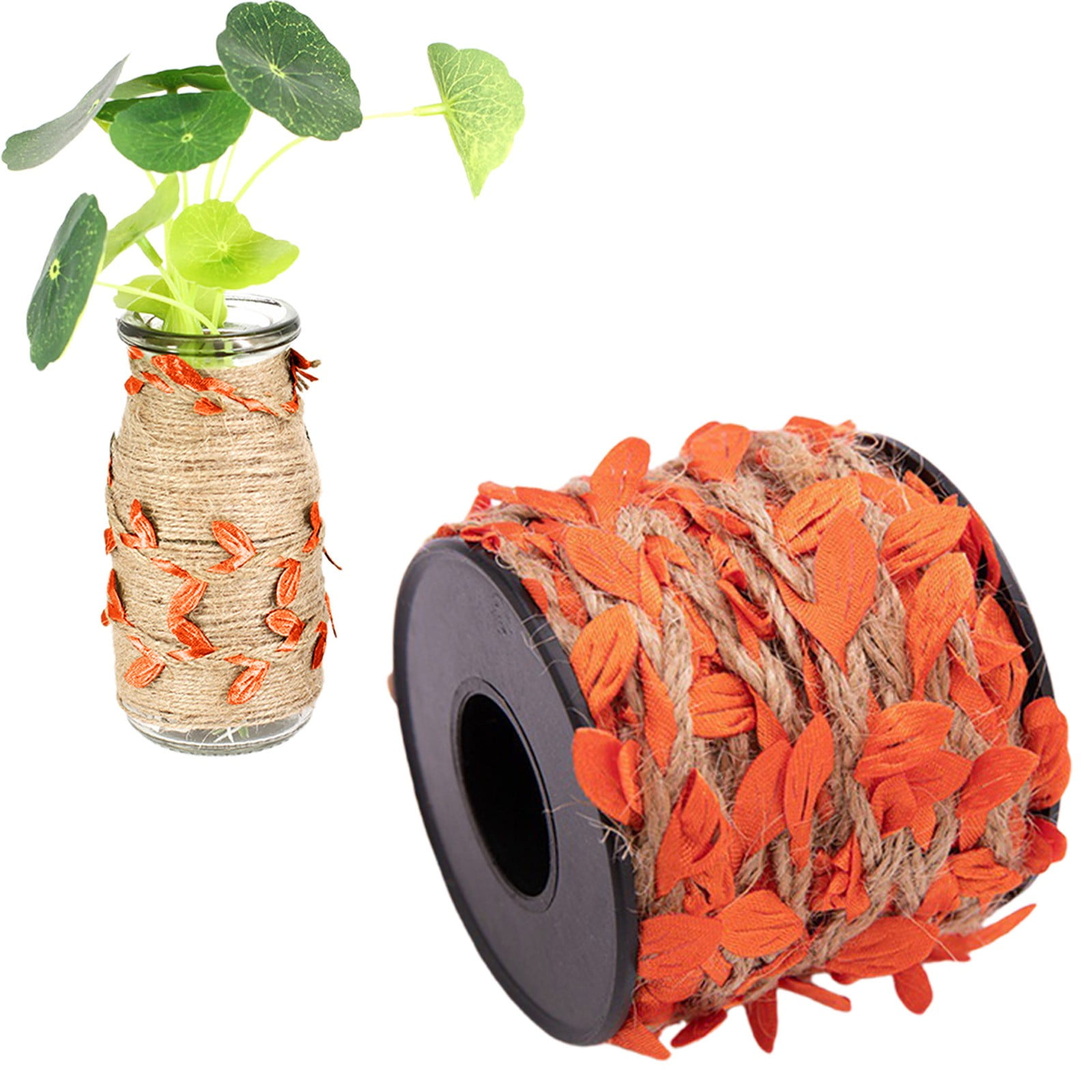 Green Leaves Vine Ribbon, Artificial Leaf String Rattan Cord, Jungle ...