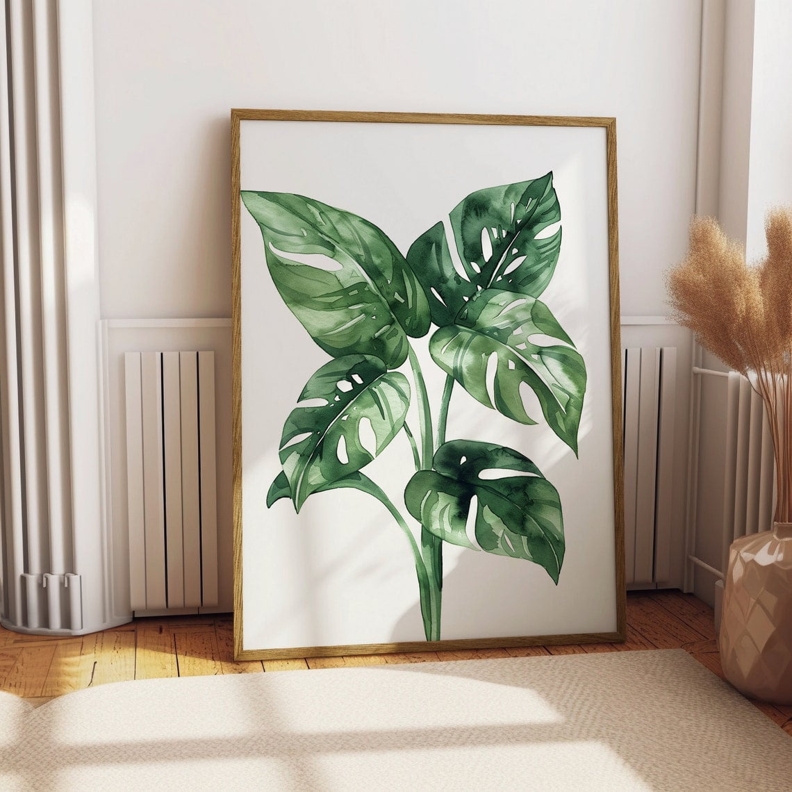 Green Leaves Wall Art, Tropical Leaves Art, Gallery Wall Art Poster ...