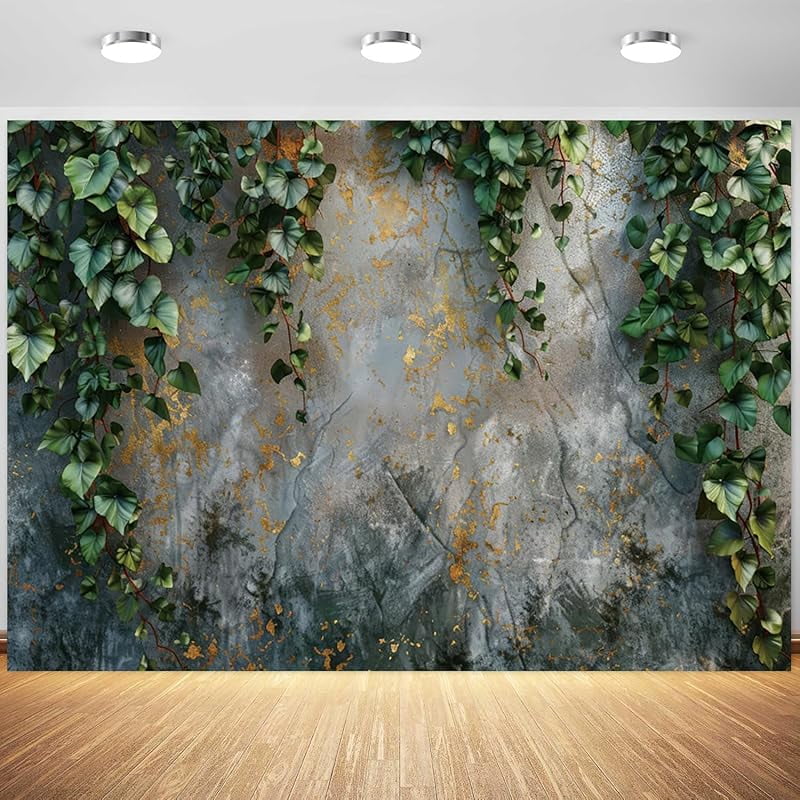 Green Leaves Wall Backdrop Old Stone Wall with Green Leaves Vine Spring ...