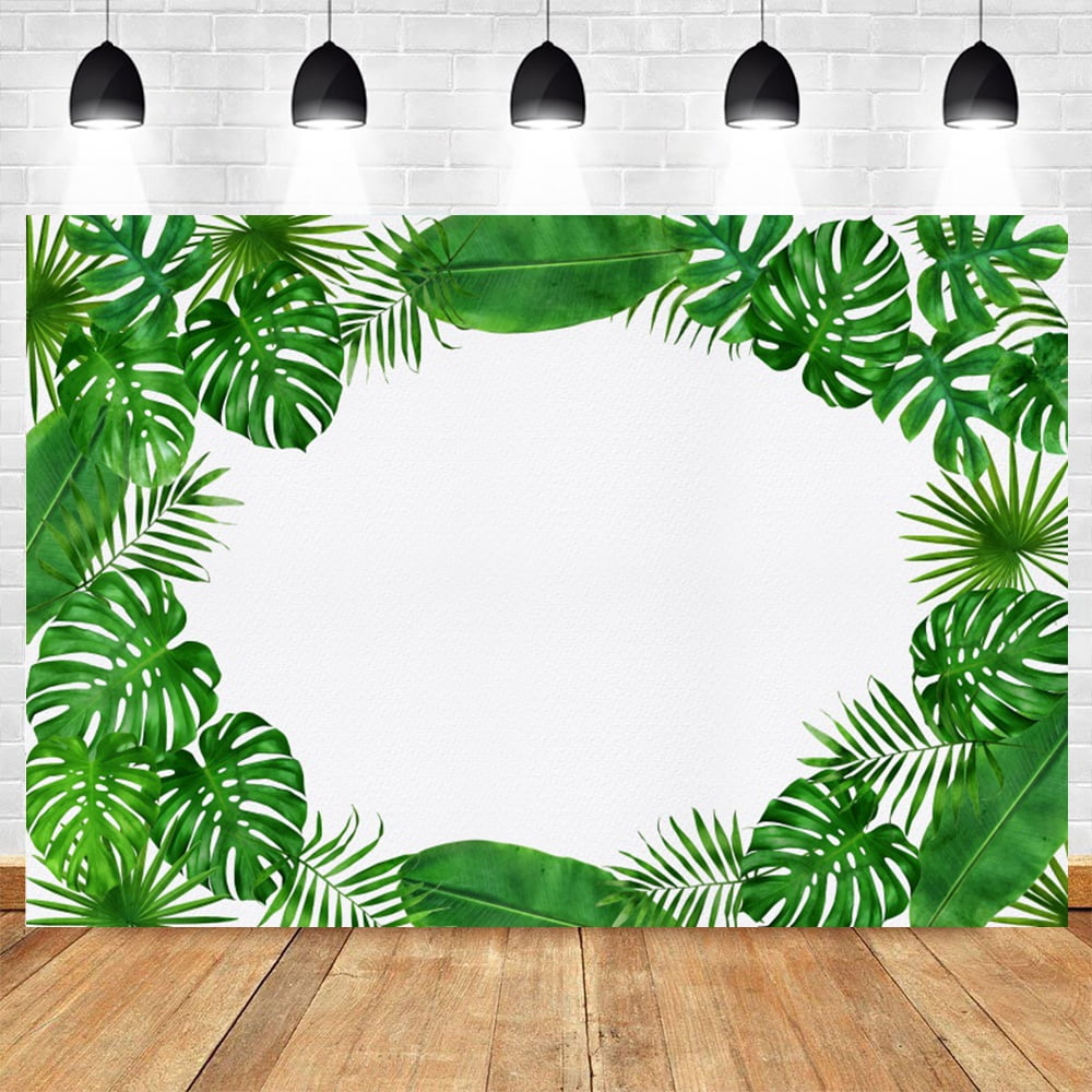 Green Leaves Wall Photography Backdrop Tropical Jungle Natural Leaf ...