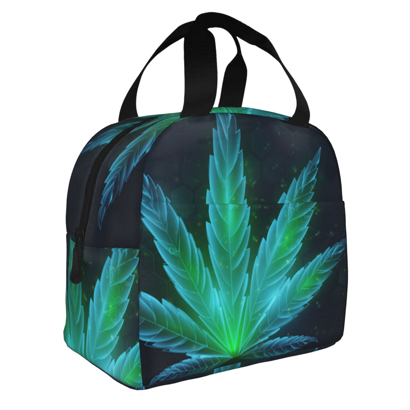 Green Leaves With Formula Reusable Lunch Bag Insulated Meal Tote Box ...
